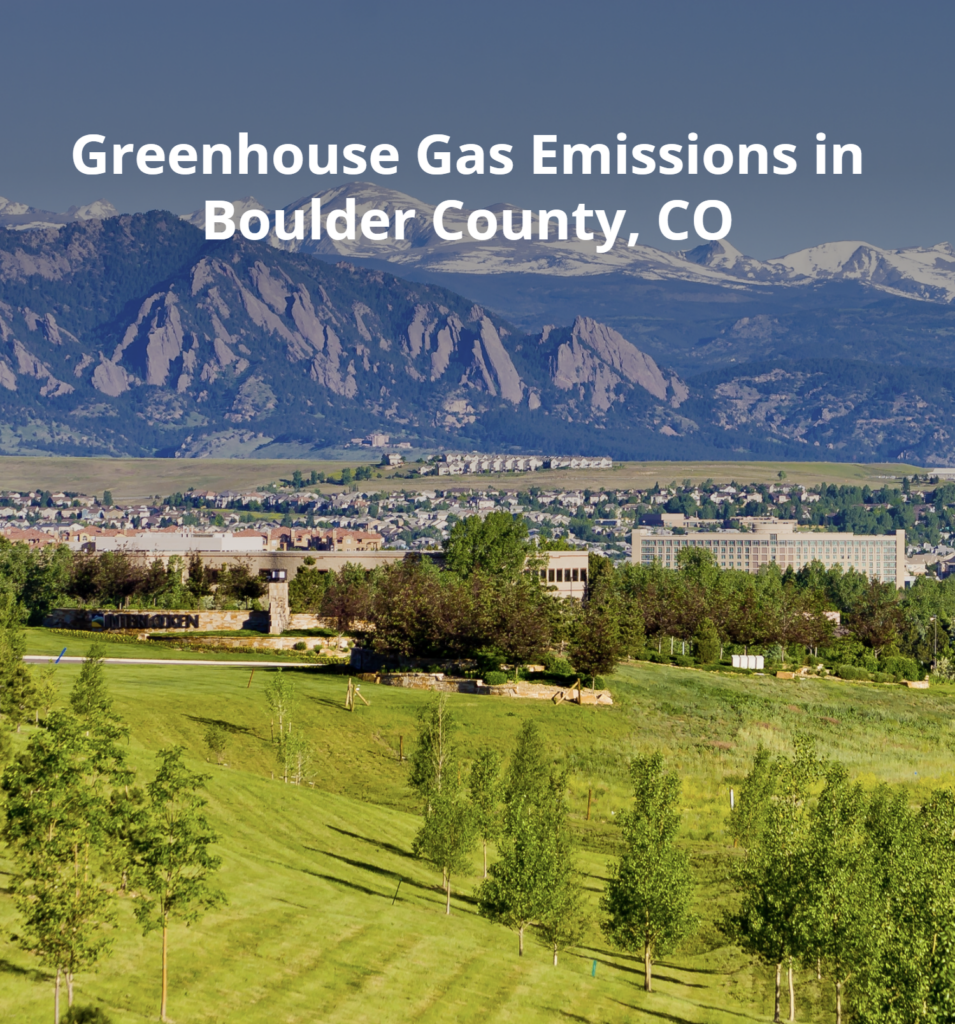 2021 Greenhouse Gas Inventory Storymap - Boulder County